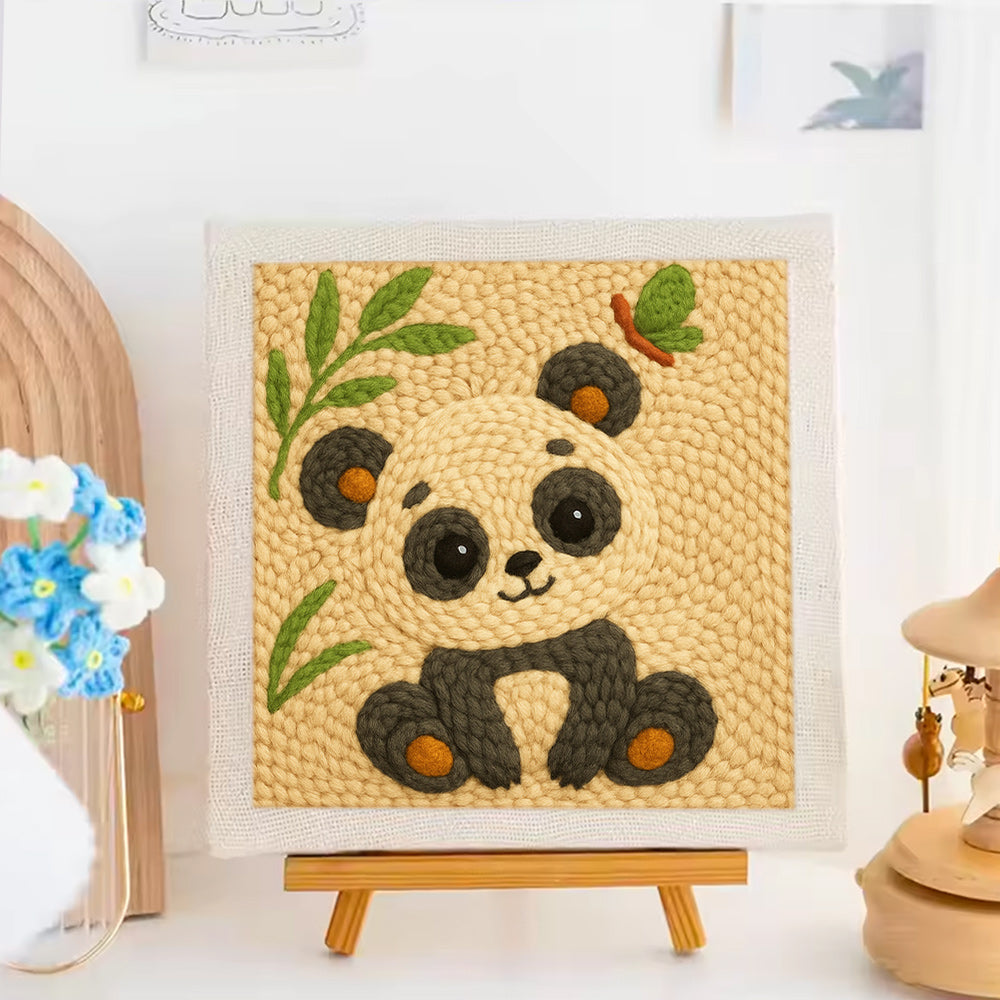 Cute Panda Punch Needle Embroidery Kits – Hobbyart.uk