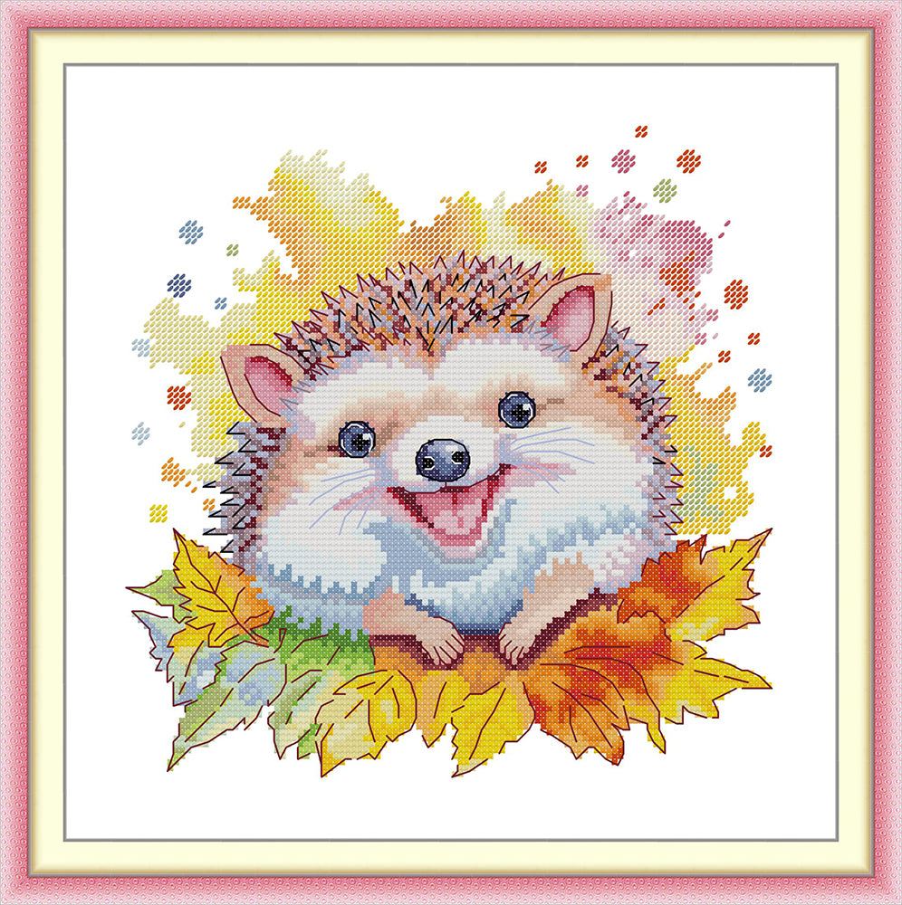 Happy Little Hedgehog Cross Stitch Kits – Hobbyart.uk