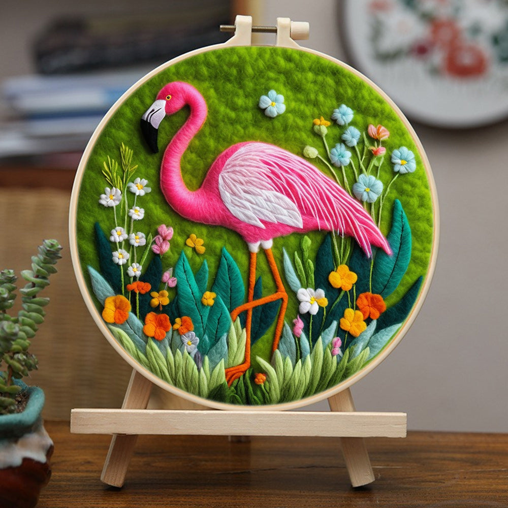 Flamingo Wool Needle Felting Painting Kit – Hobbyart.uk