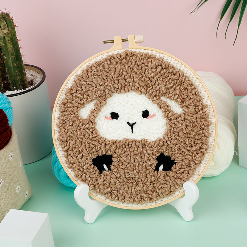 Sheep Punch Needle Embroidery Kits ANI030 – Hobbyart.uk